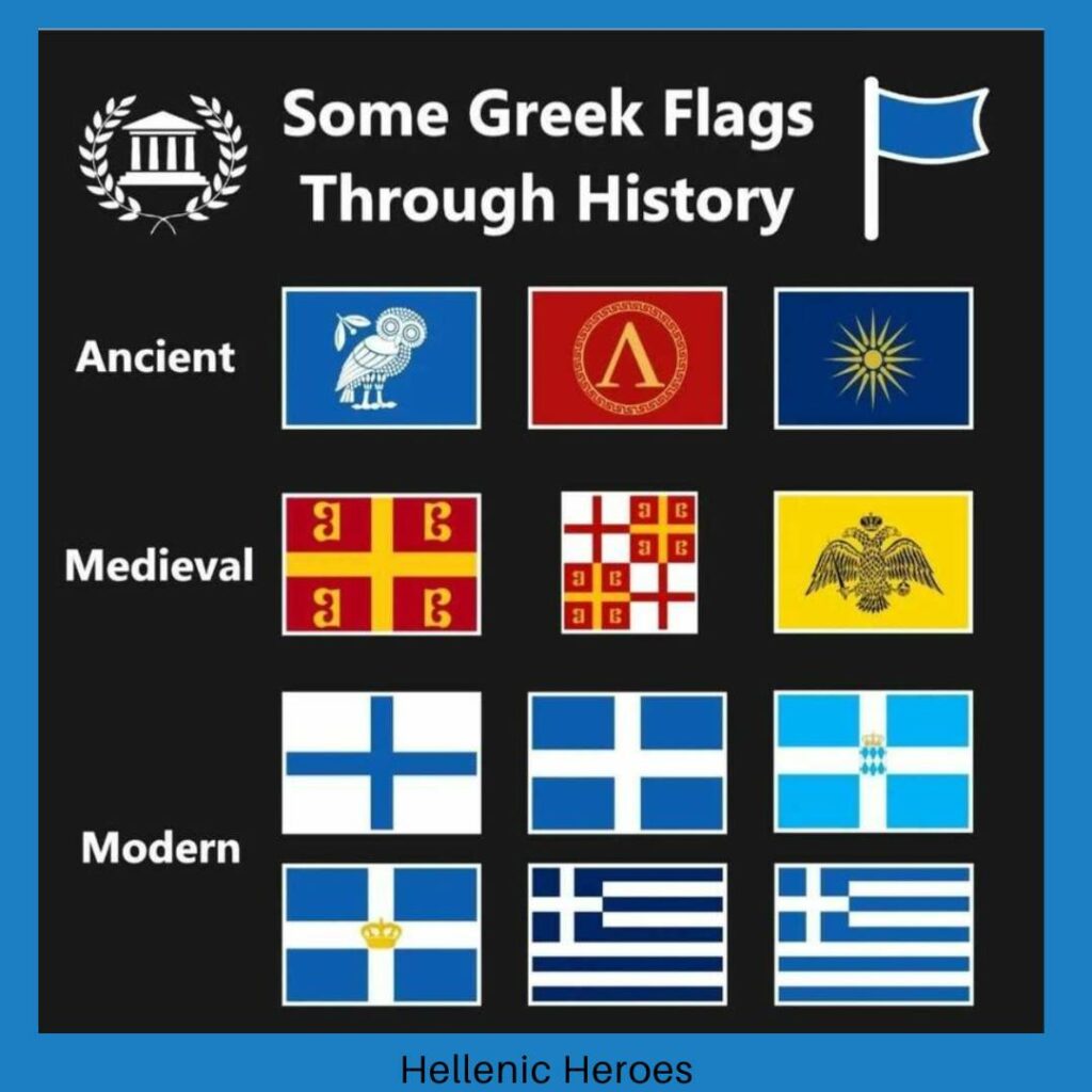 Greek flags through the ages of history. | Greek News On Demand ...